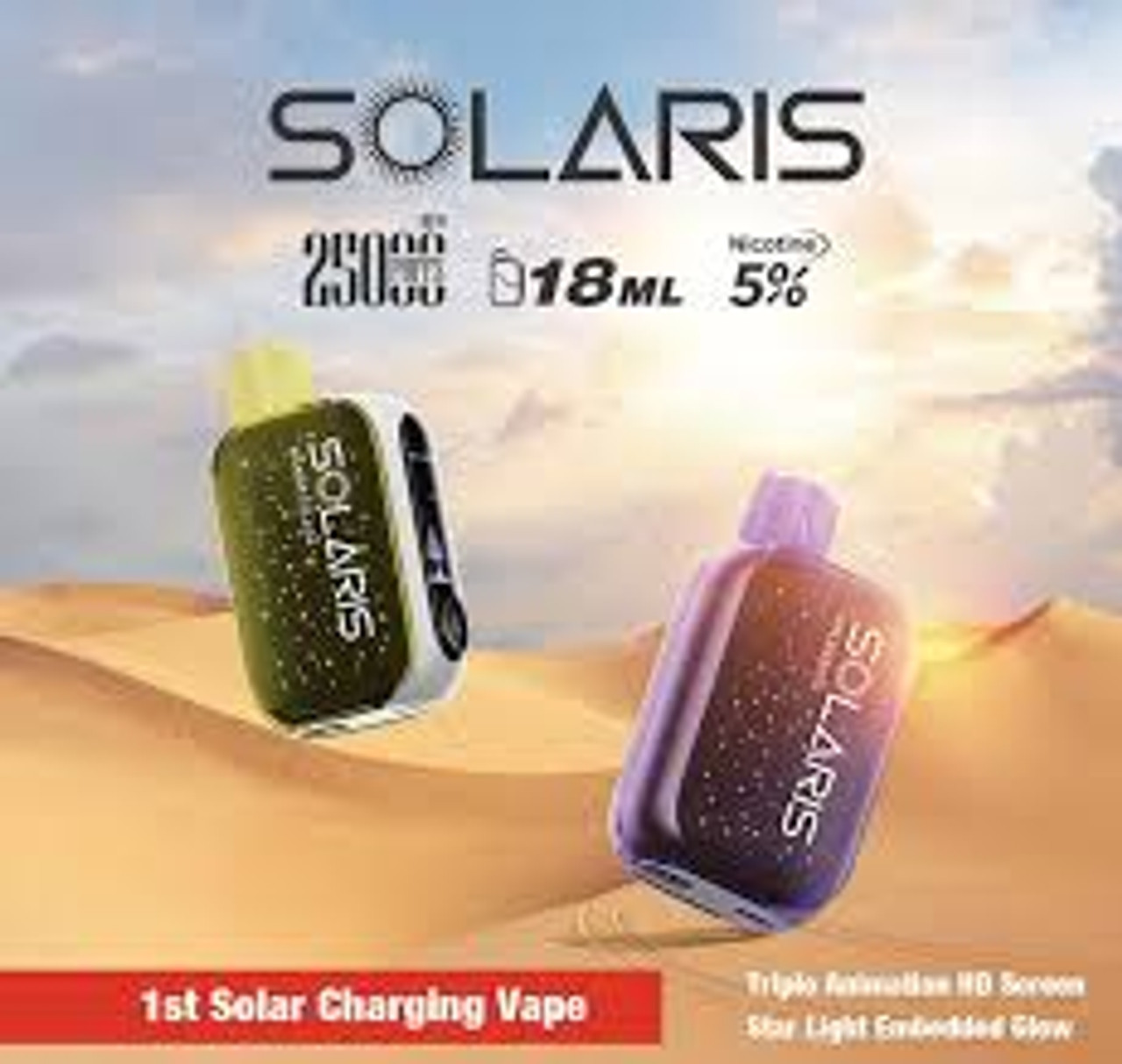 Solaris 25k Puff Solar Charging - Arni Technologies